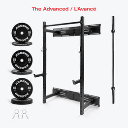 Wall Mounted Power Rack & Bumper Plates | Montreal Weights