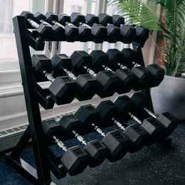 Hex Dumbbell Set With Dumbbell Rack | Montreal Weights